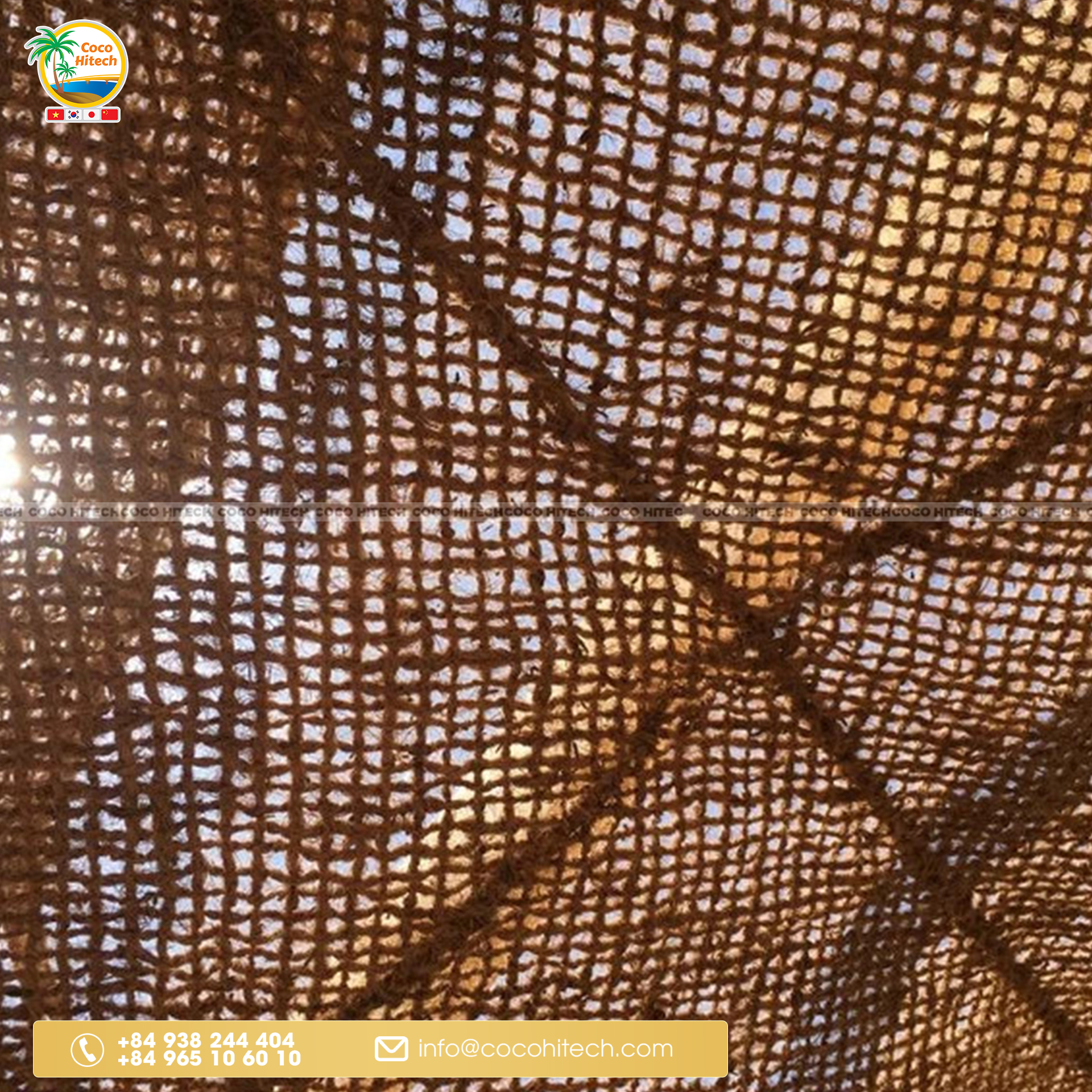 NATURAL COCONUT FIBER SHADE SAIL - COCO HITECH