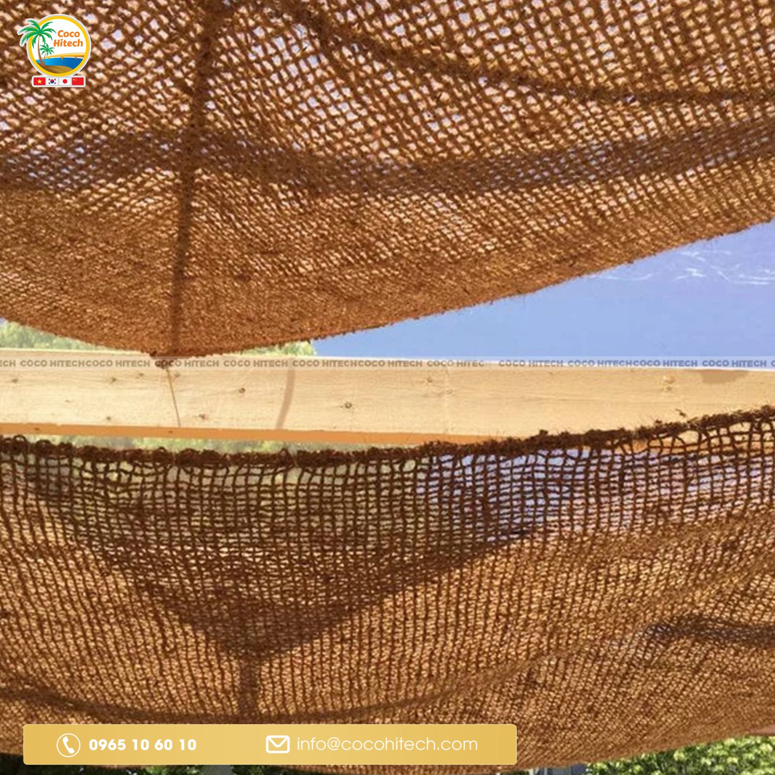 COIR SHADE SAIL USED FOR PROVIDING SHADE - COCO HITECH