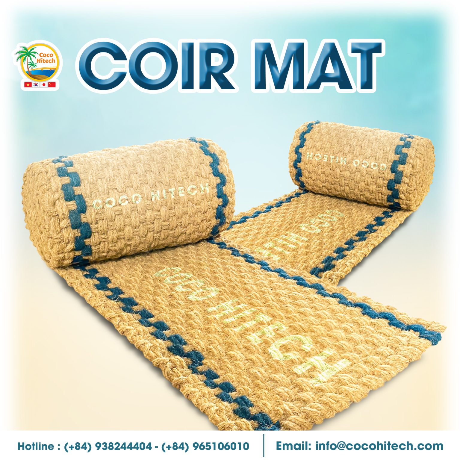BIODEGRADABLE COCONUT FIBER MAT - COCO HITECH - COCO HITECH