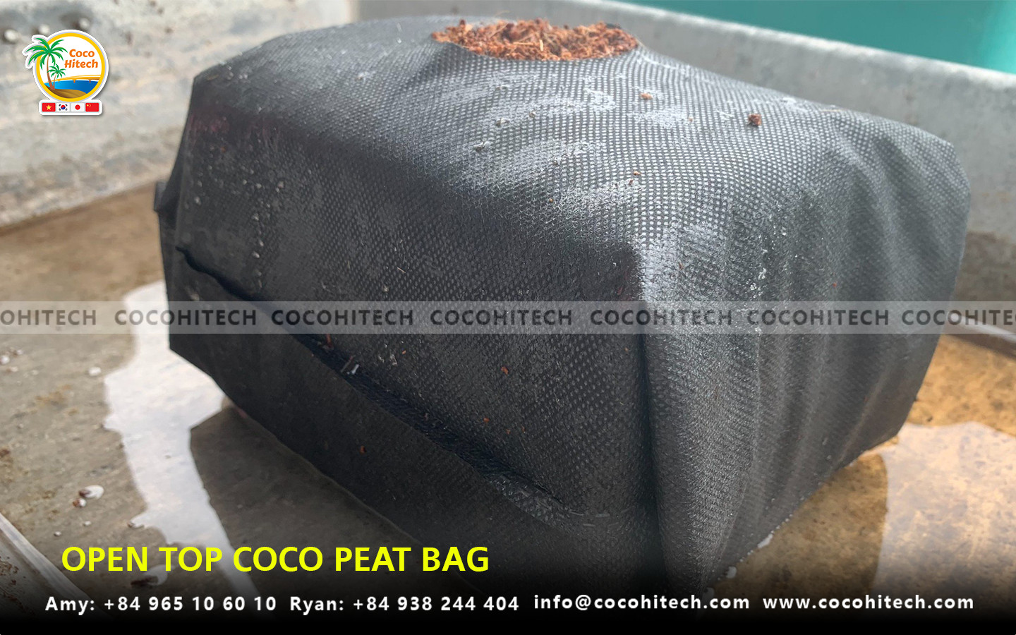 COCO COIR OPEN TOP BAG FOR CANNABIS GROWING - COCO HITECH