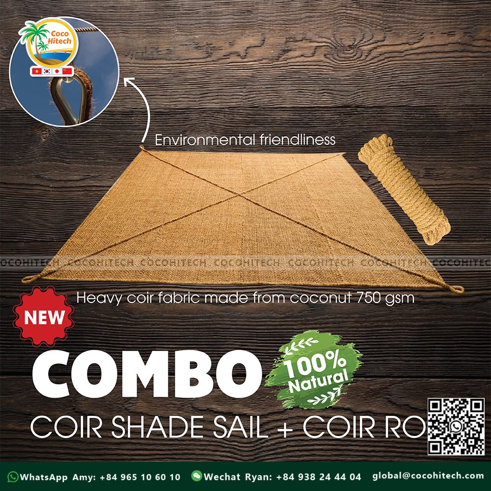 NATURAL COCONUT FIBER SHADE SAIL - COCO HITECH