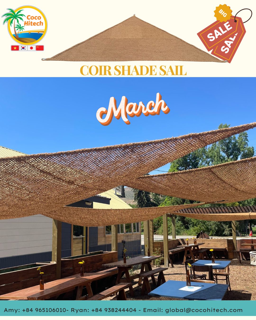 USING COIR SHADE SAIL TO CREATE WONDERFUL SHADE - COCO HITECH