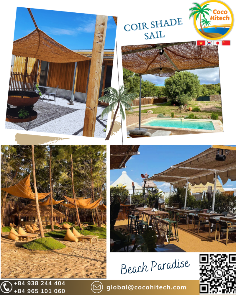 HOW TO INSTALL COCONUT COIR SHADE SAIL? - COCO HITECH