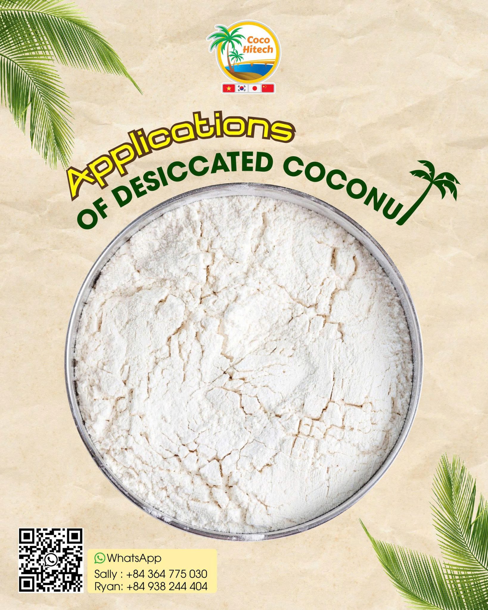 Premium Vietnamese High-Fat Desiccated Coconut - Trusted by Global Food ...