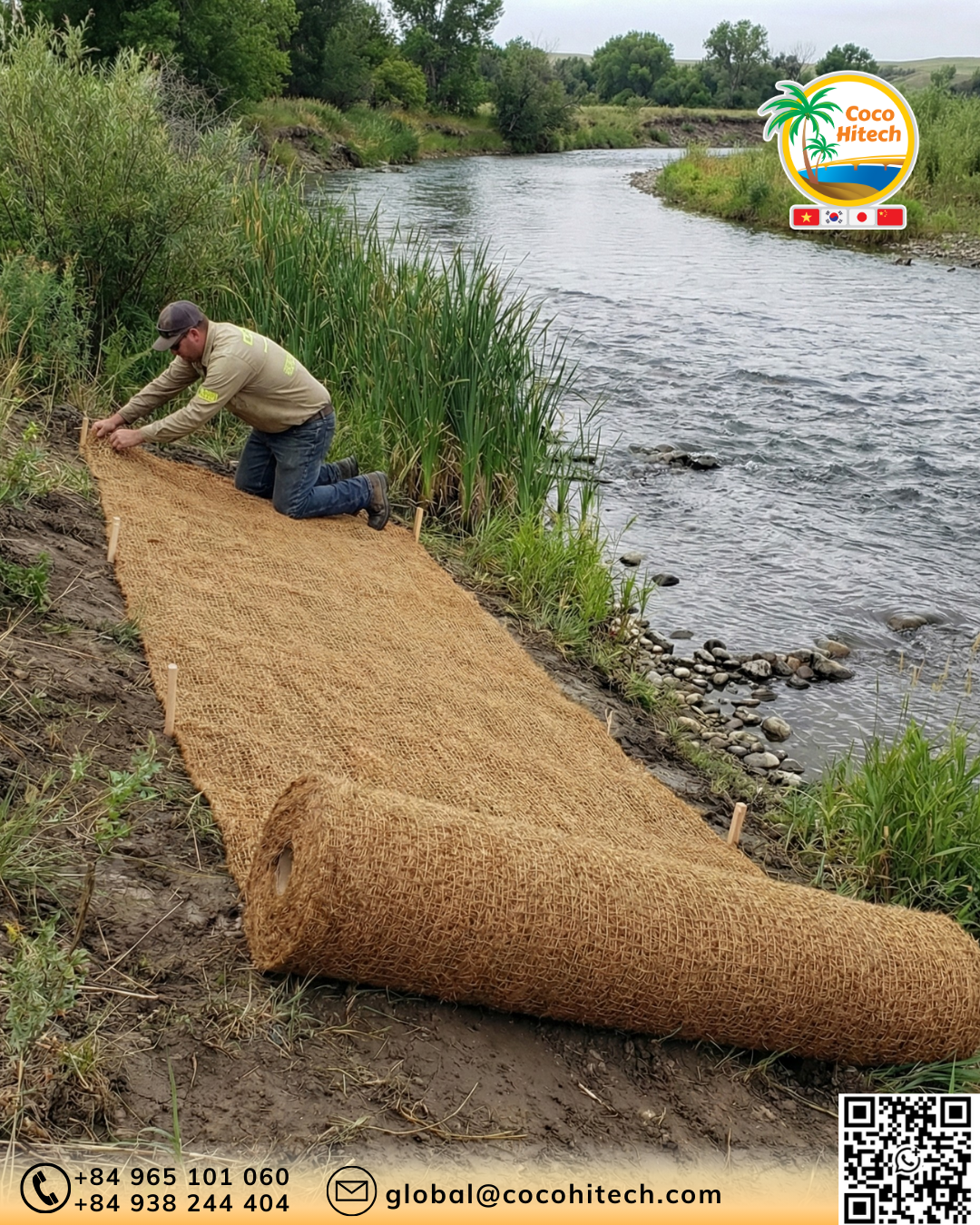 EROSION COIR NET 400 GSM, 700 GSM and 900 GSM - COCO HITECH
